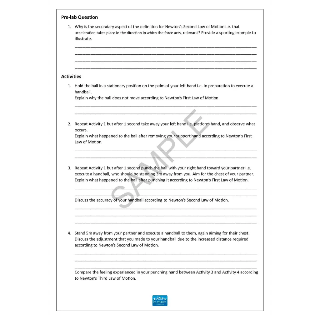 Unit 3&4 ATAR Lab Package | VCE PE Studies – PE Studies Resources