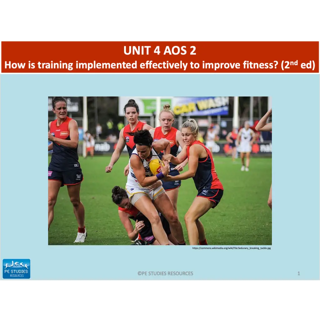 PE Studies UNIT 4 AOS 2 - Training to improve fitness PPT – PE Studies Resources