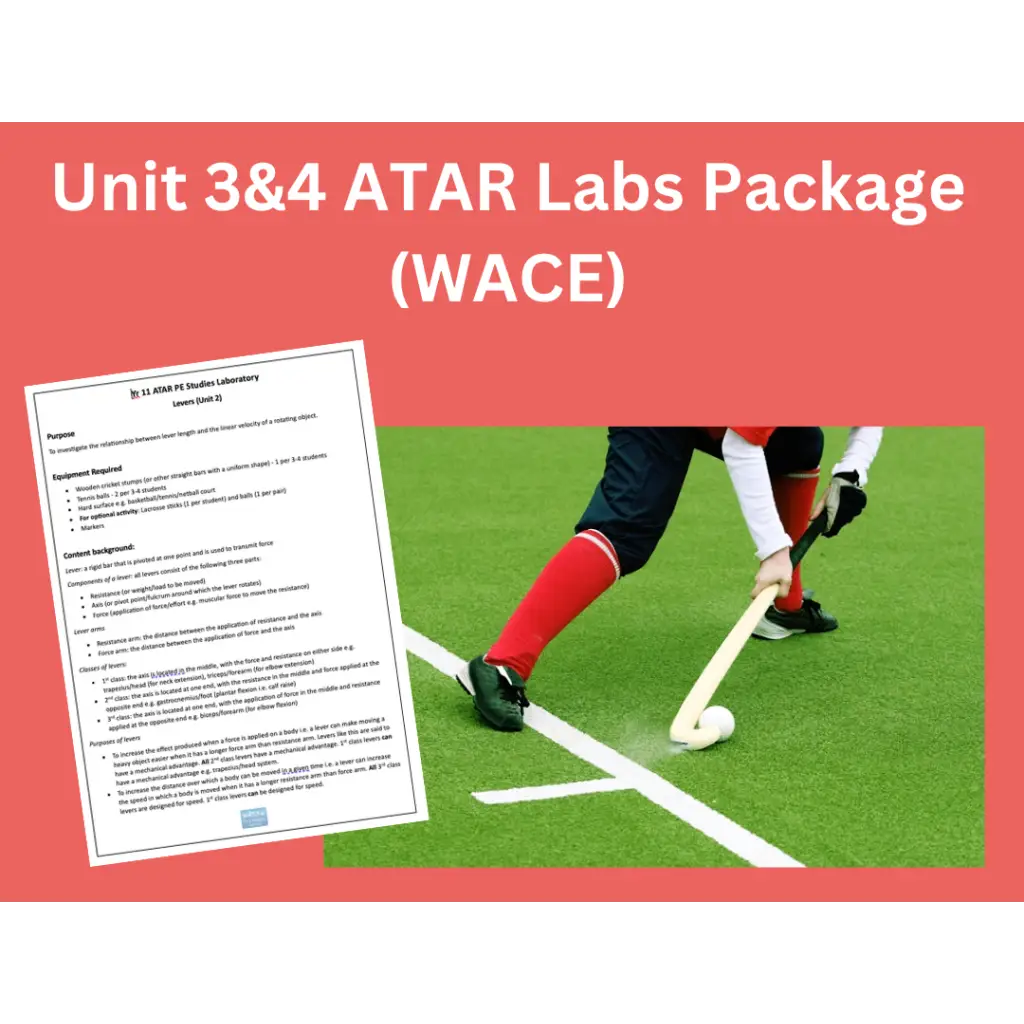 ATAR Unit 3&4 PE Lab Package | Year 12 WACE – PE Studies Resources