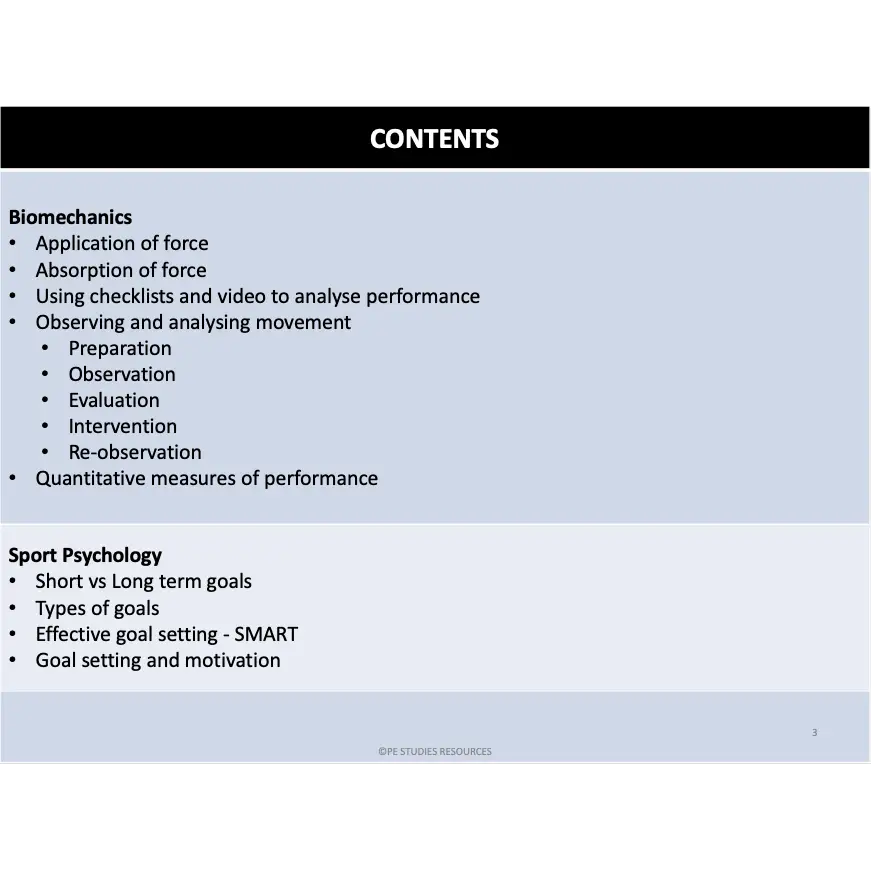 General PE Studies Unit 3 & 4: Biomechanics, Psychology – PE Studies ...