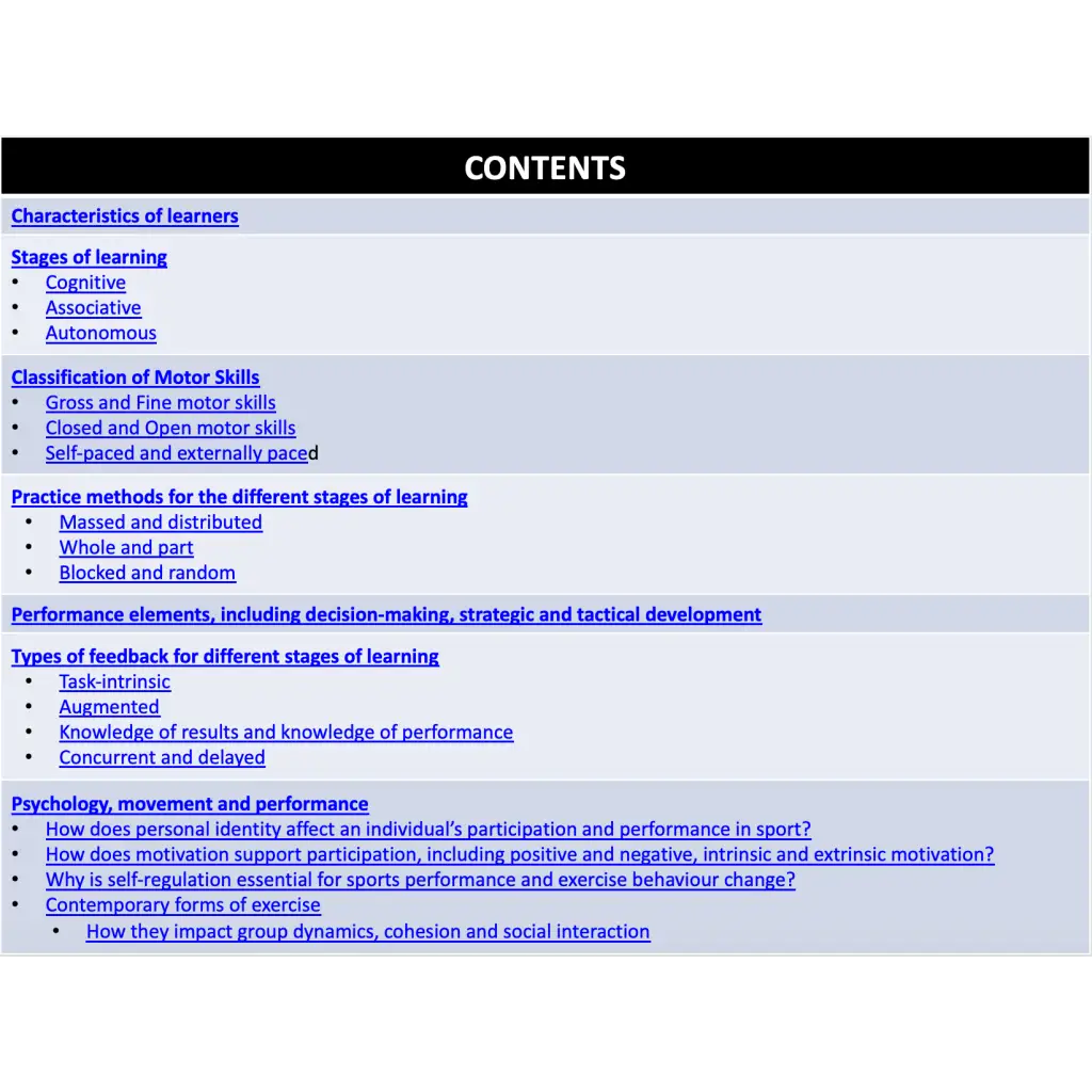 Year 11 PDHPE: Movement Skills and Psychology PowerPoint – PE Studies ...