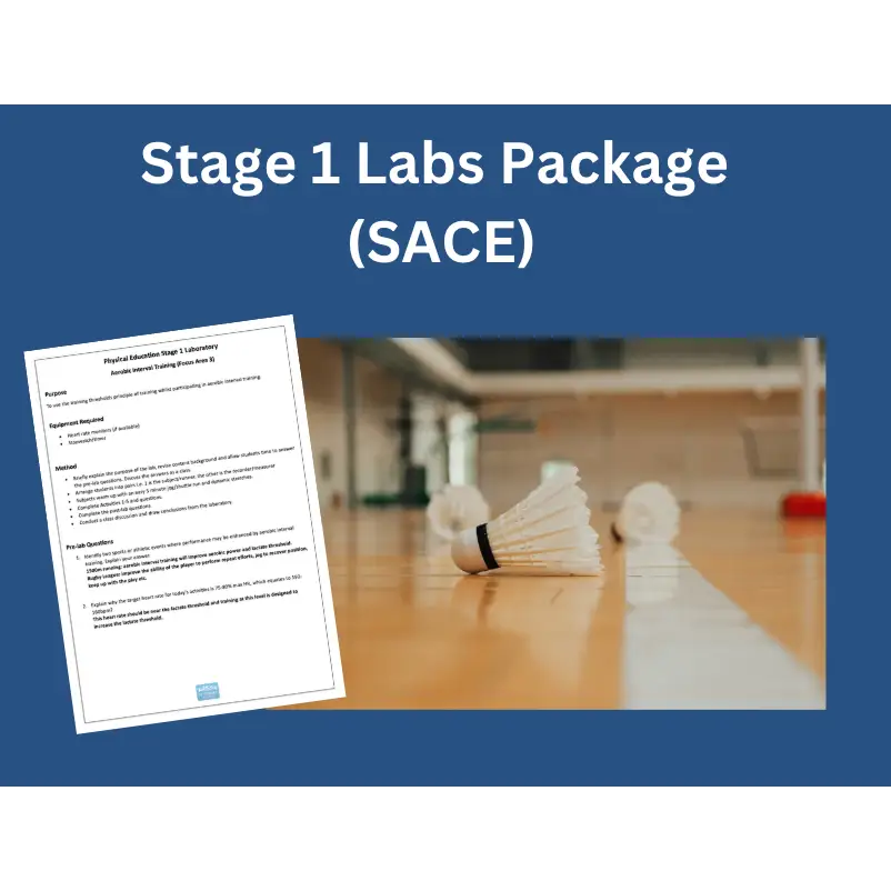 Stage 1 Lab Package (SACE) – PE Studies Resources