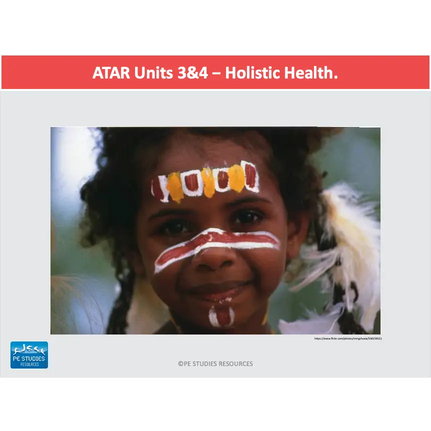 Year 12 WACE Health Studies | Holistic Health – PE Studies Resources